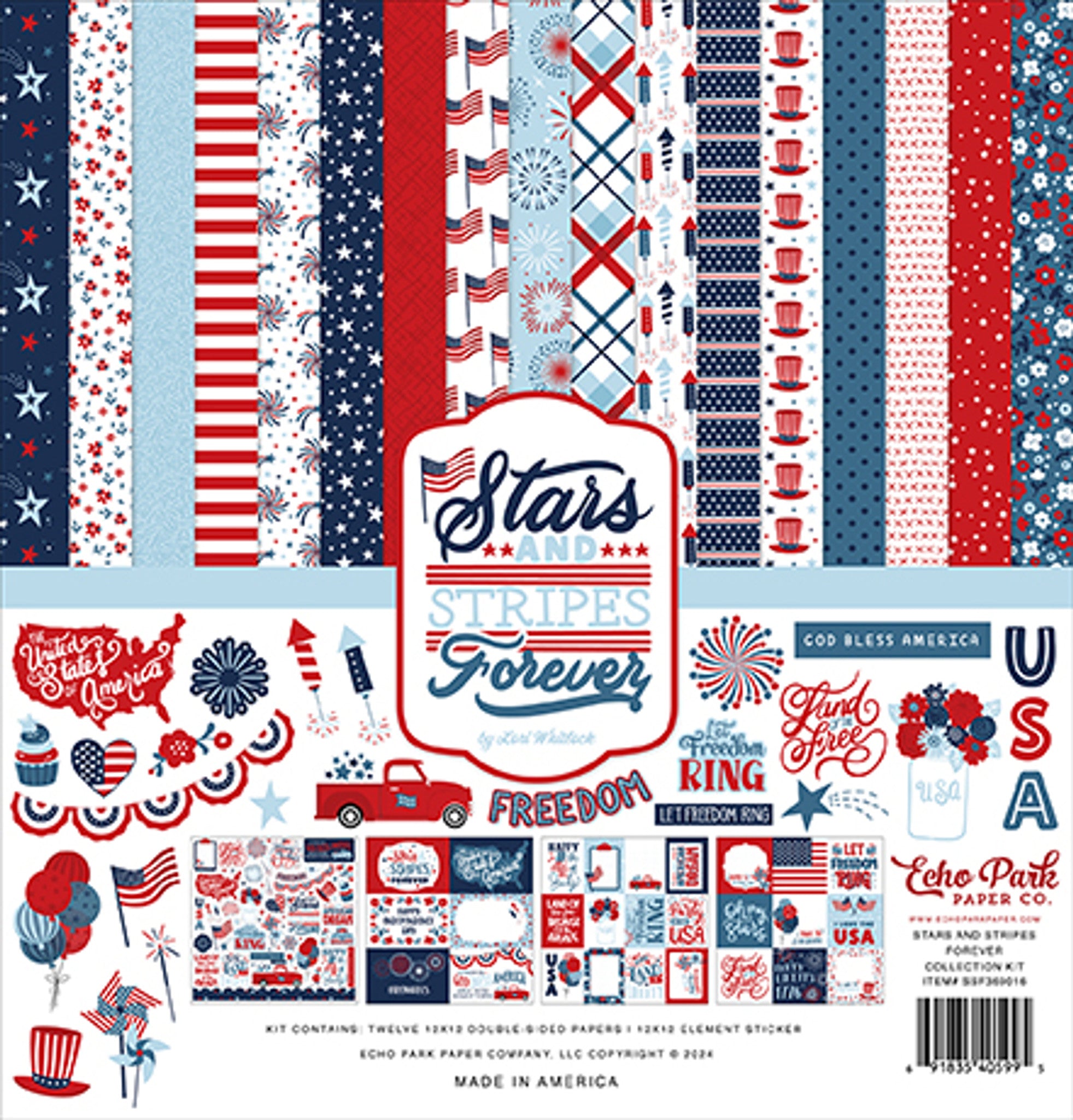Stars and Stripes Forever – Custom Scrapbook Design