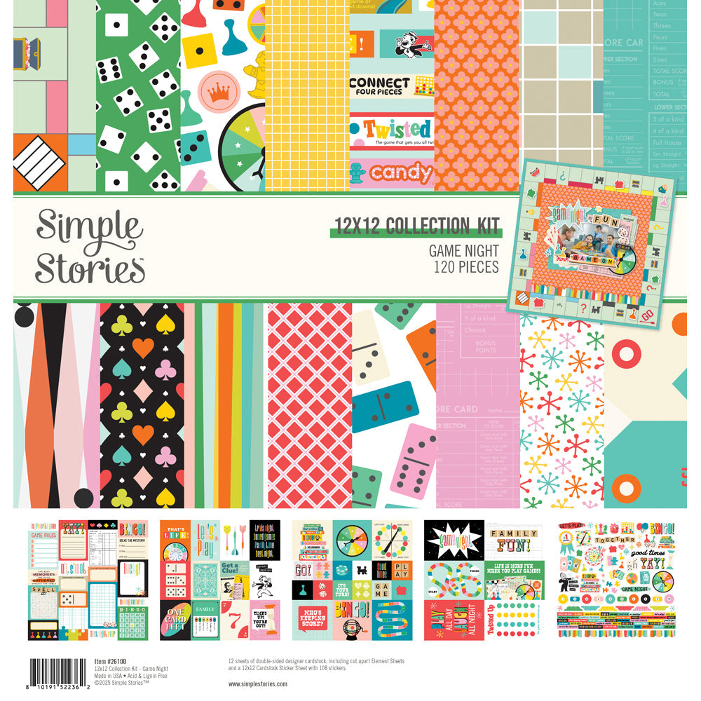 Game Night – Custom Scrapbook Design